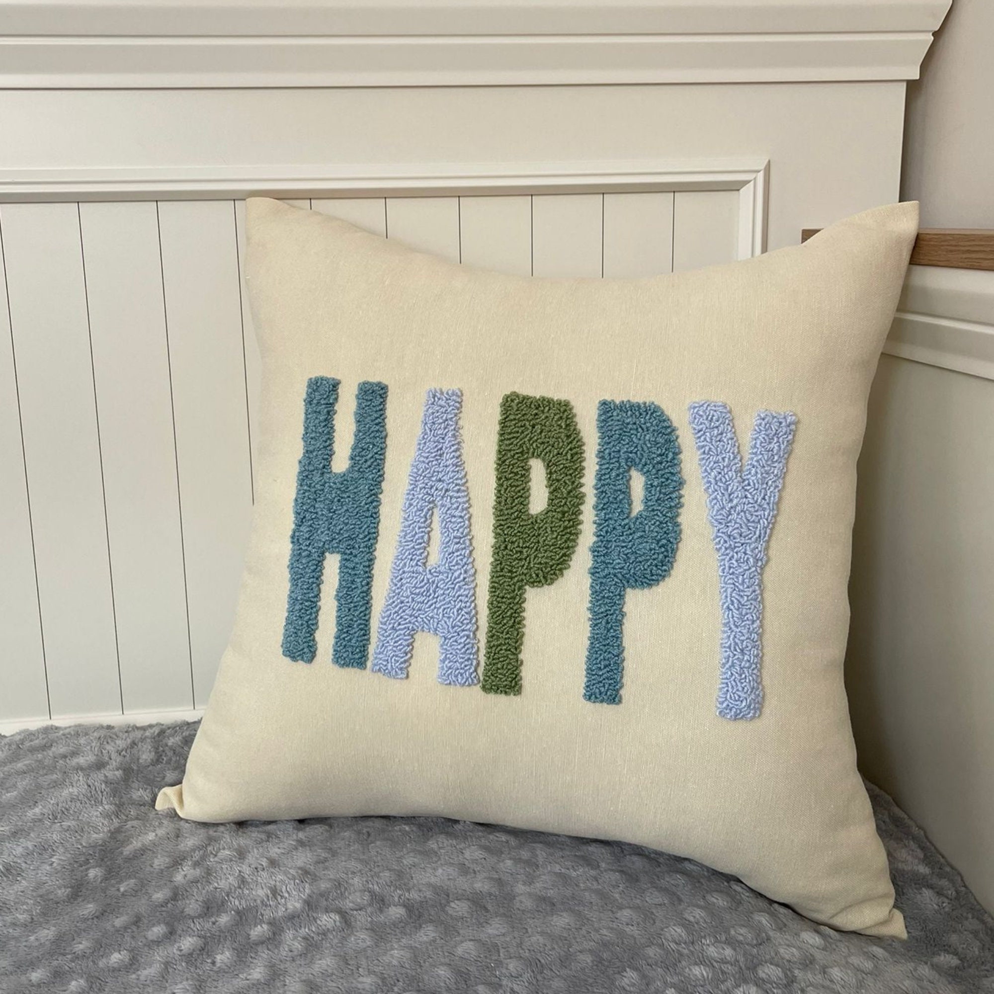 Personalized Baby Name Pillow, Custom Pillow,punch Needle Name Pillow ...