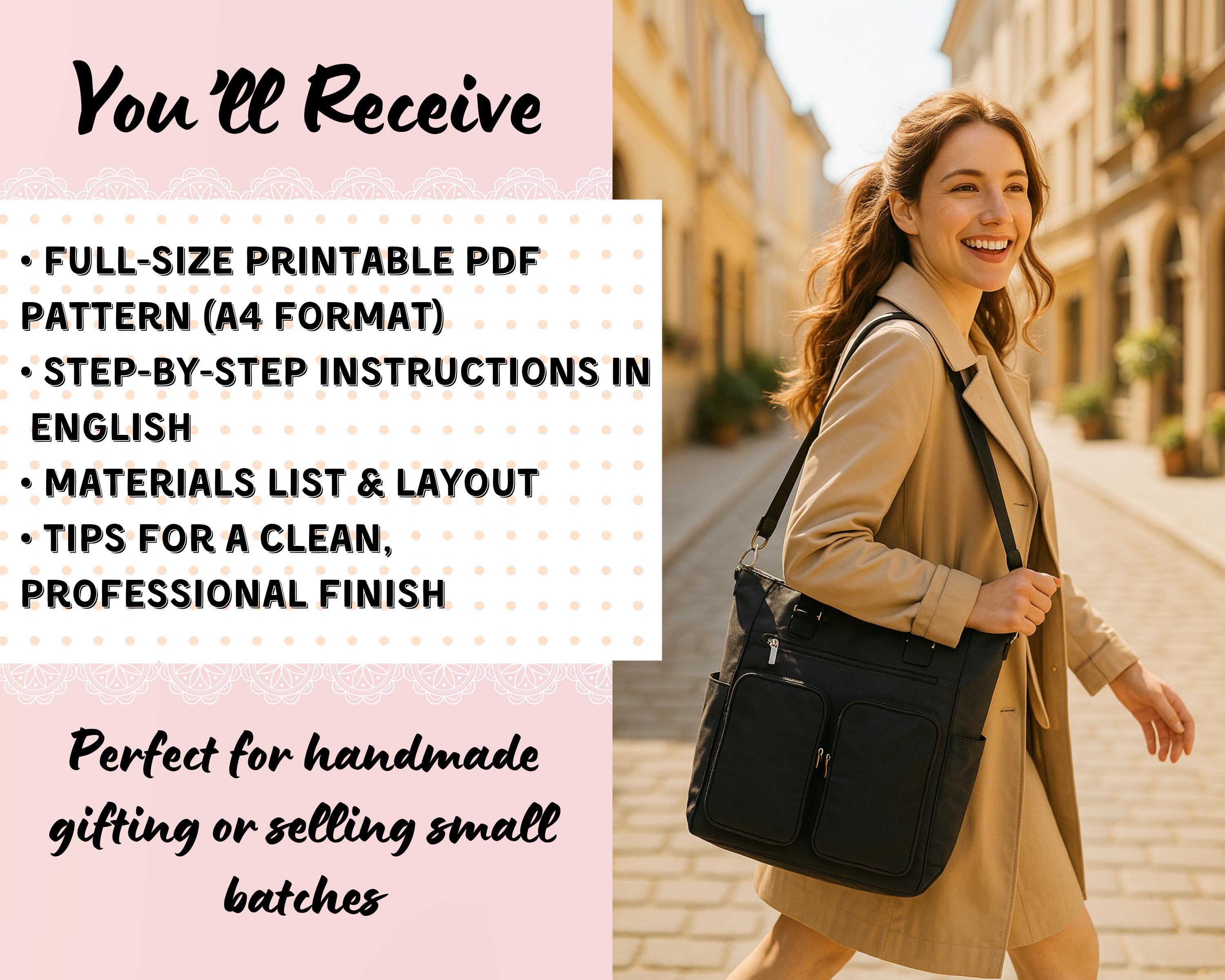 Convertible Tote Backpack Sewing Pattern PDF | Travel Bag Pattern With ...