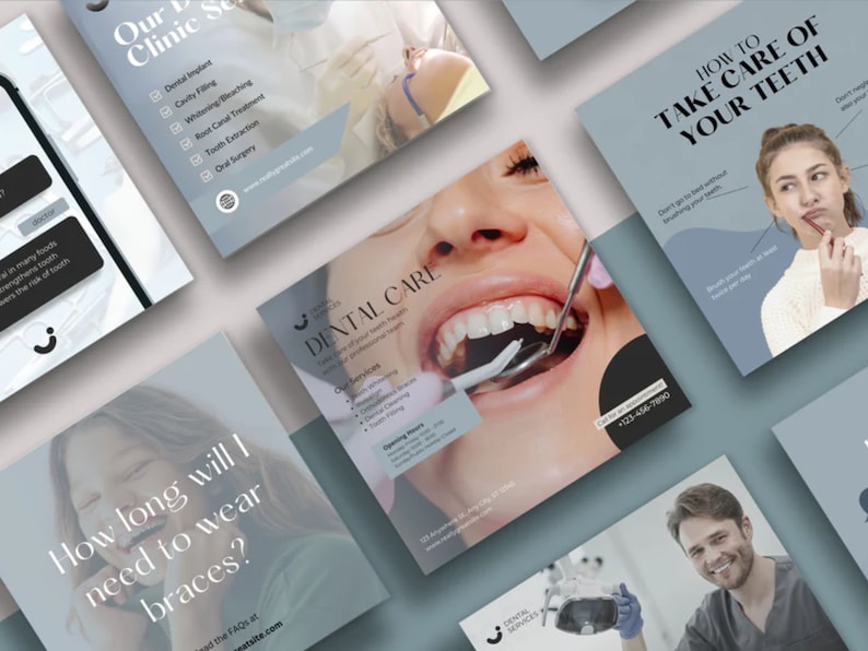 340+ Dental Clinic Instagram Bundle, Dentist Instagram Template ...