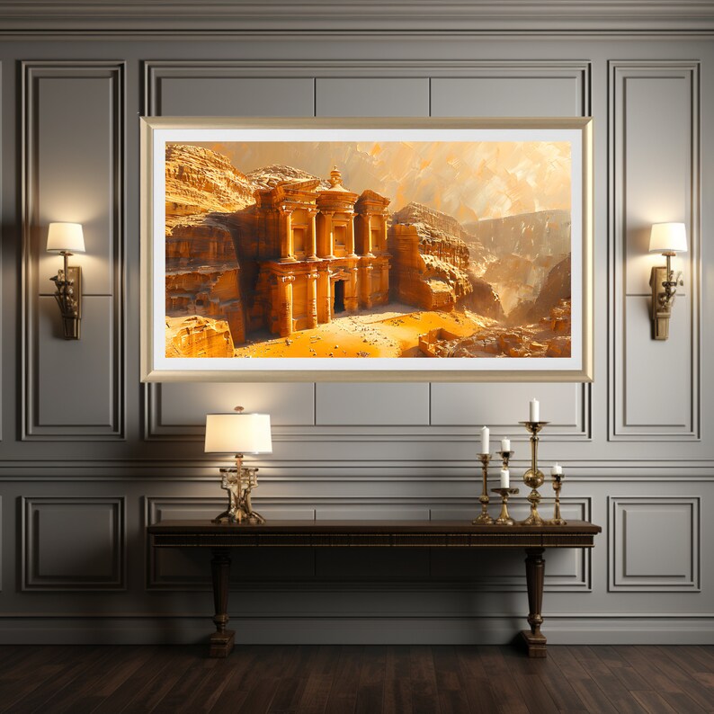 Unique Samsung Frame TV Art Featuring 4K Petra Jordan - Customizable TV ...