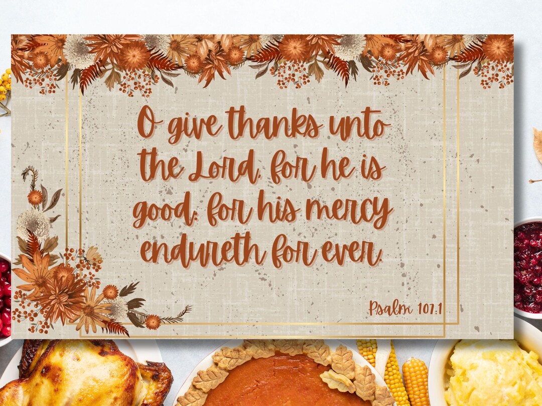 Thanksgiving Scripture Placemats (set of 6) KJV Bible Verses- Printable ...