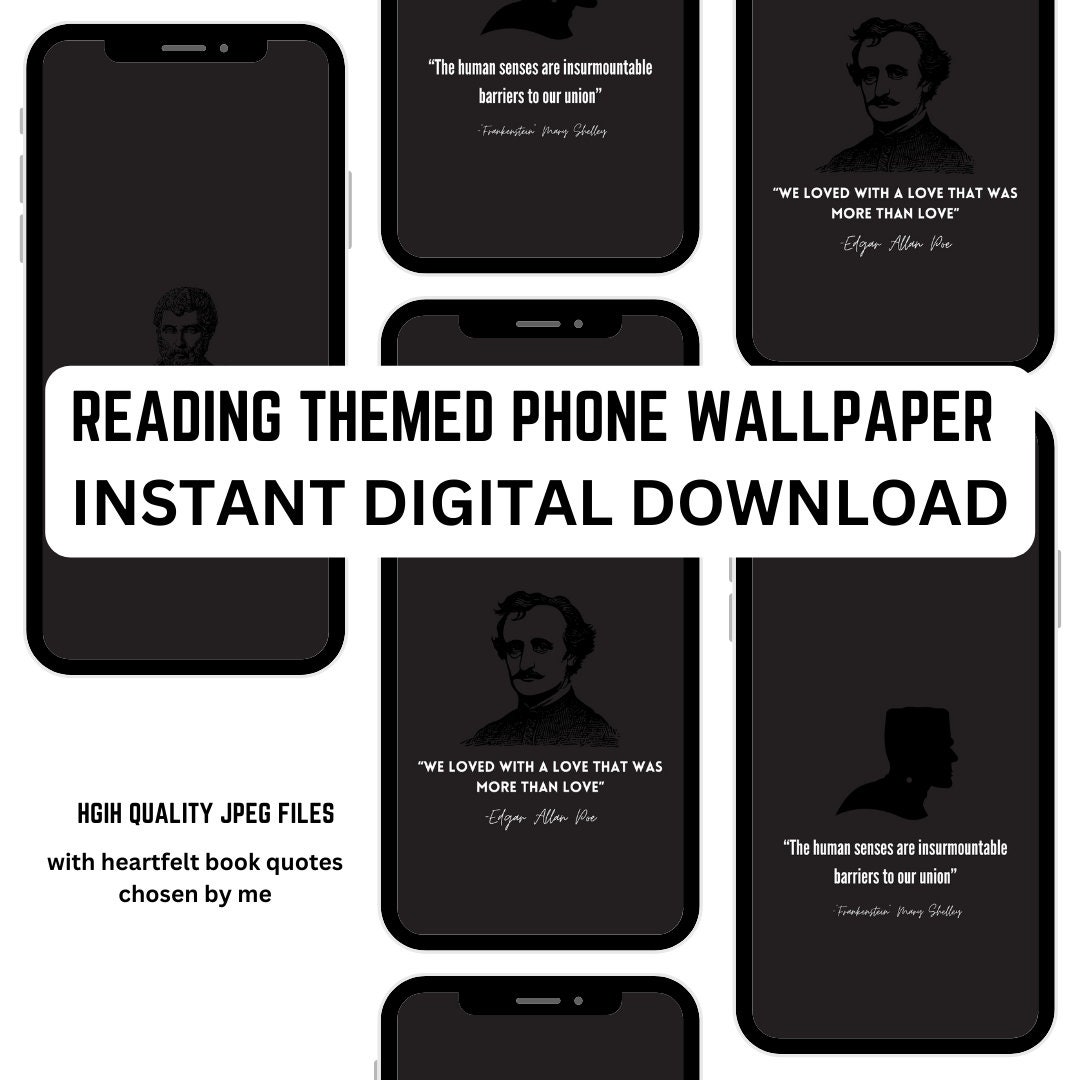 Reading Themed iPhone Wallpaper Bundle iPhone Wallpapers for Readers ...