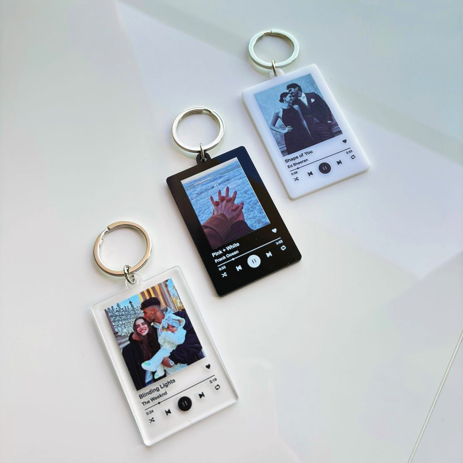 Personalized Song Keychain, Custom Photo Keychain, Music Keychain ...