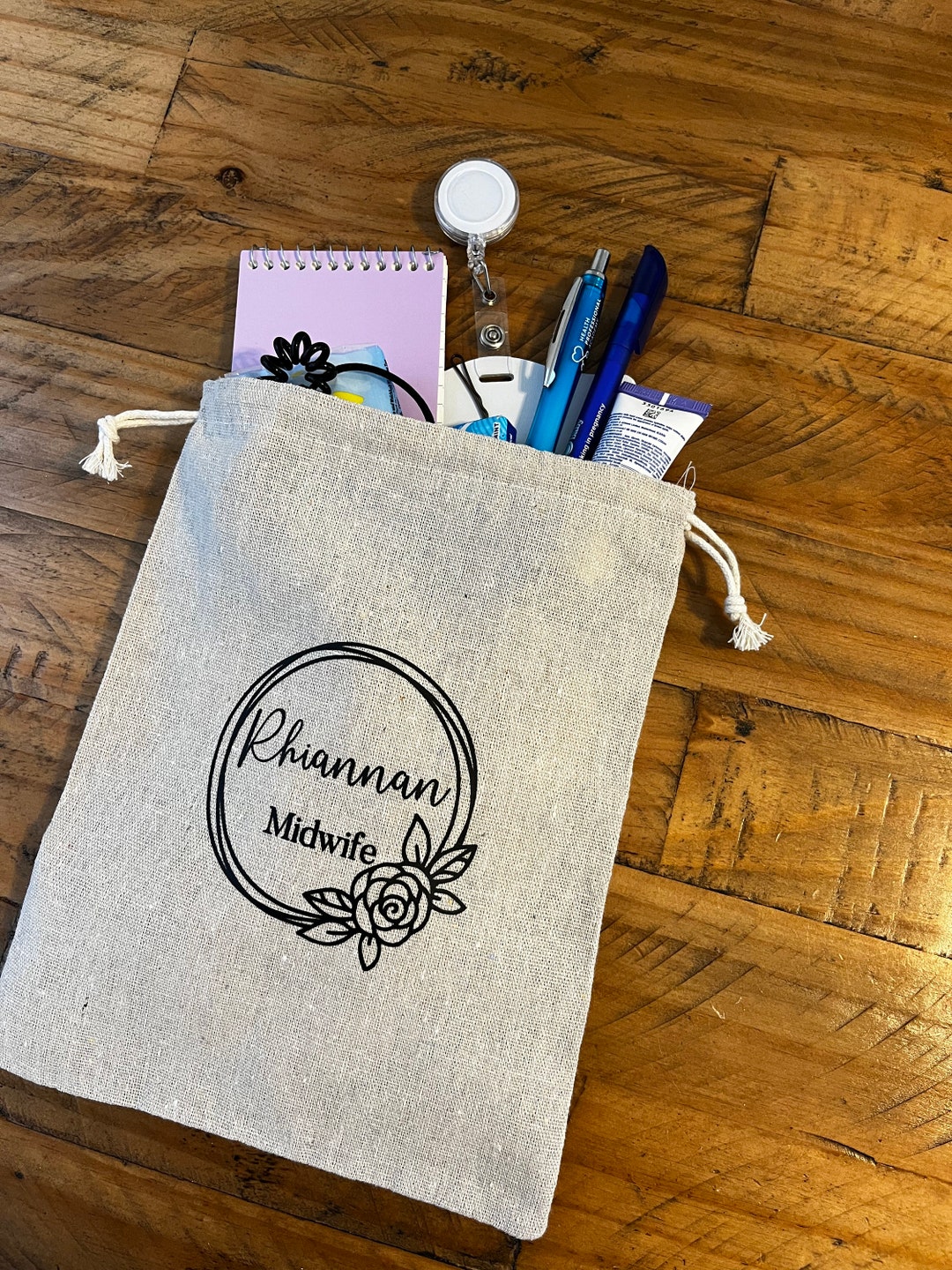 Personalised Midwife Kit Bag | Custom Midwifery Drawstring Bag ...