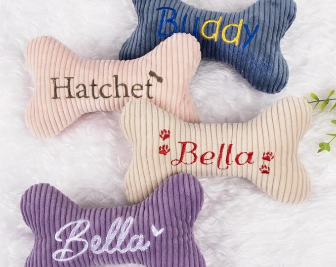 Personalized Dog Bone Shaped Dog Toy With Squeaker-small - Etsy