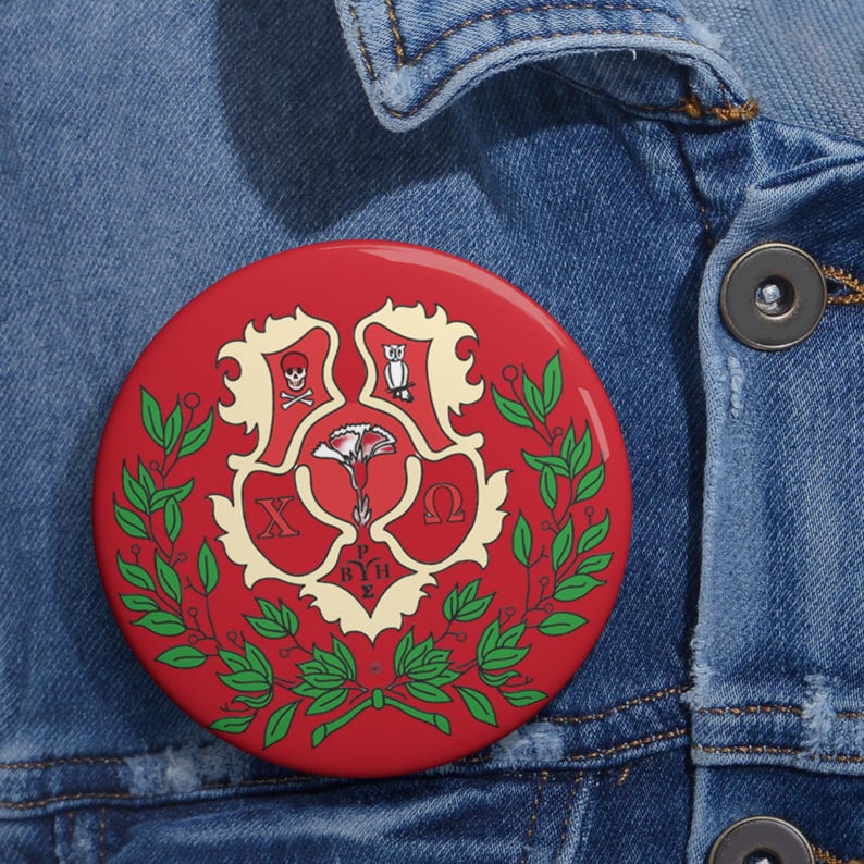 Chi Omega Custom Pin Buttons - Etsy