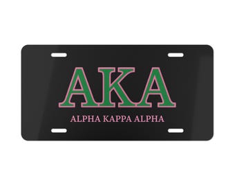 Alpha Kappa Alpha Vanity Plate - Etsy