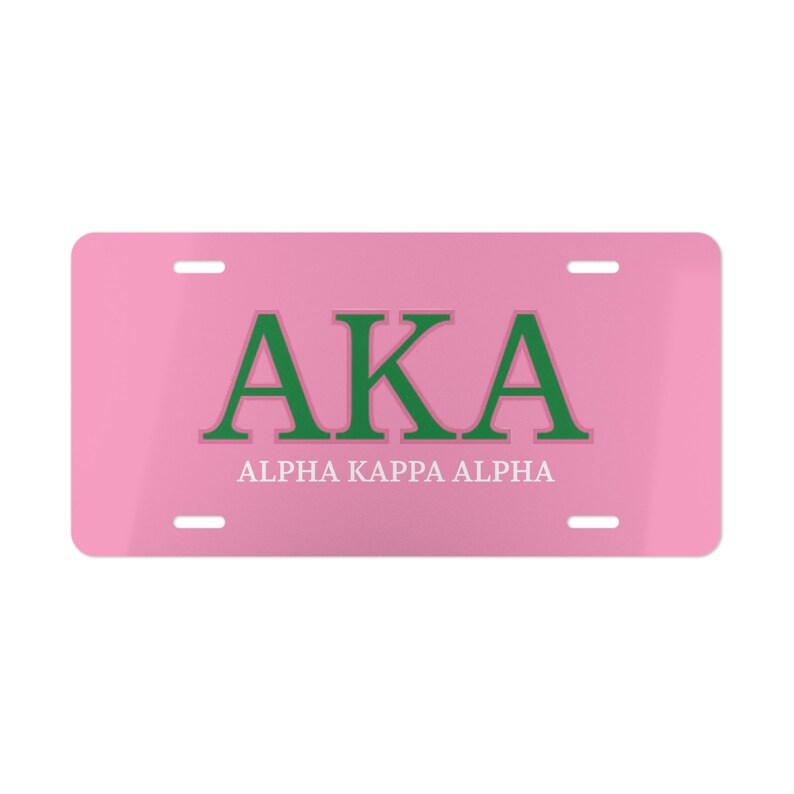 Alpha Kappa Alpha Vanity Plate - Etsy