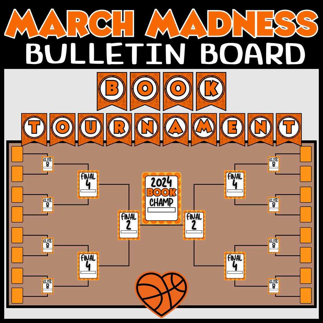 March Madness Book Tournament Bulletin Board Reading Challenge ...