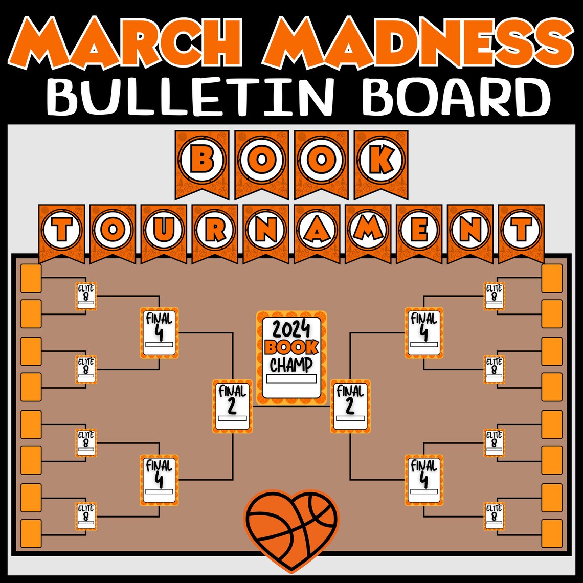 March Madness Book Tournament Bulletin Board Reading Challenge ...