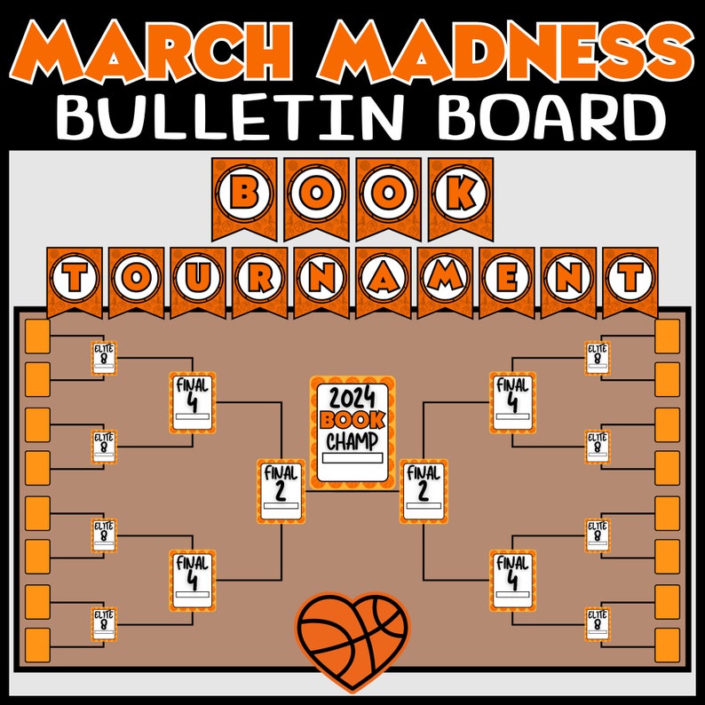 March Madness Book Tournament Bulletin Board Reading Challenge ...