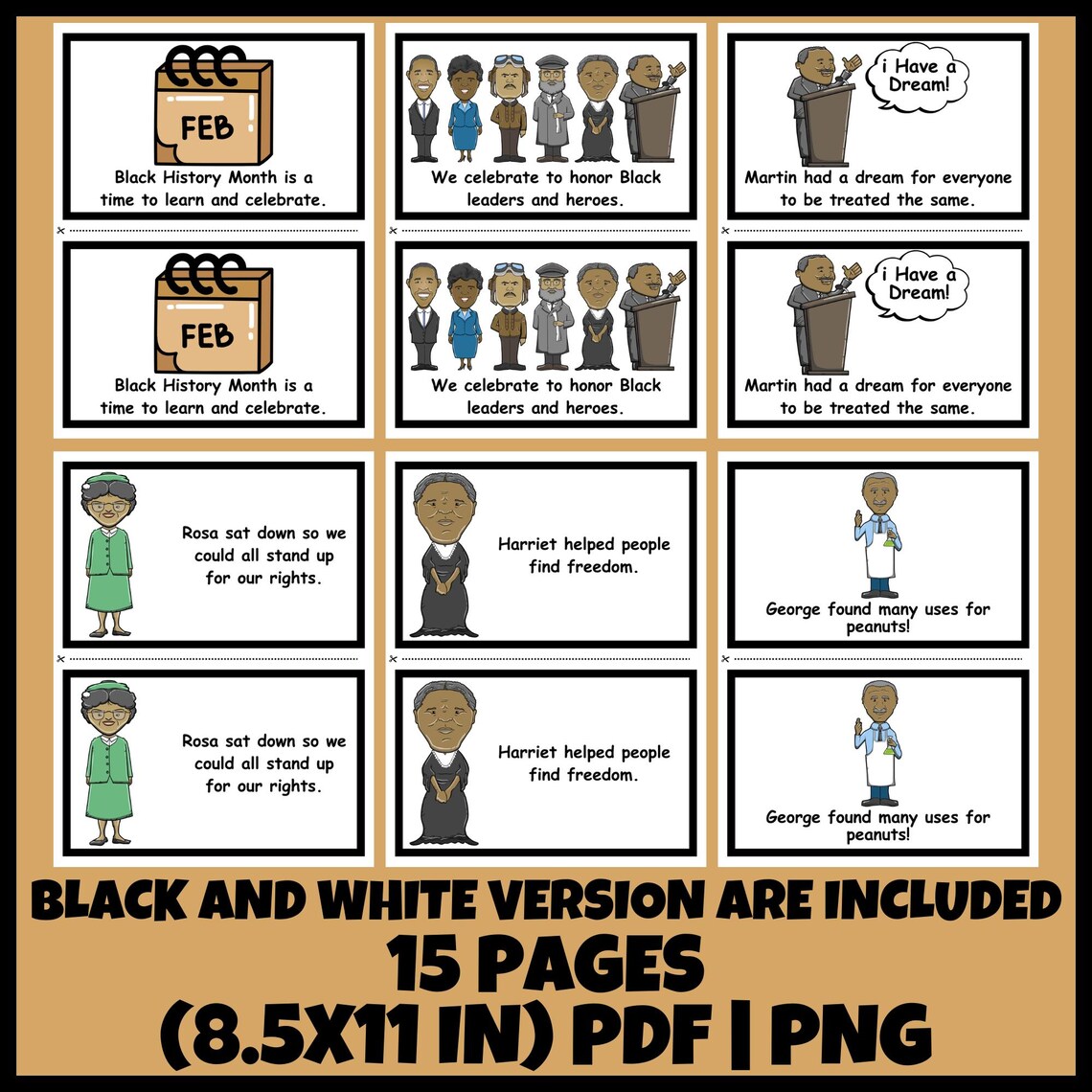 Black History Month Mini Book for Early Readers | 15 Printable Pages ...