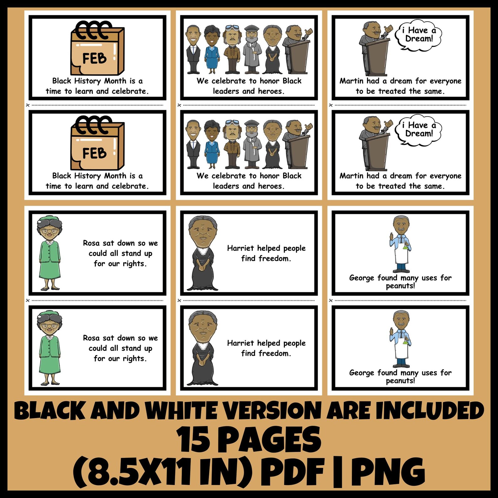 Black History Month Mini Book for Early Readers | 15 Printable Pages ...