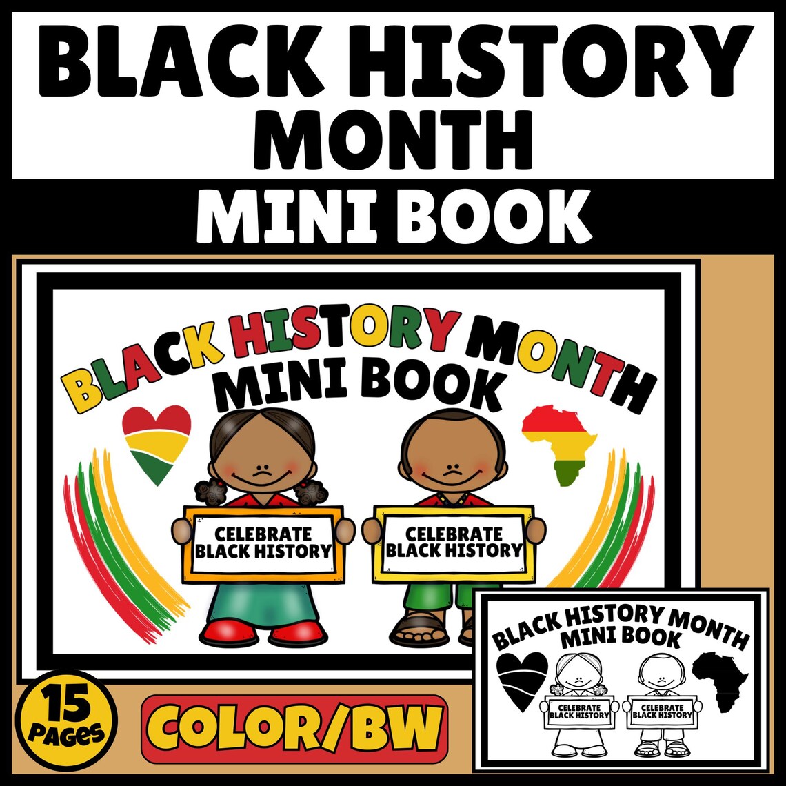 Black History Month Mini Book for Early Readers | 15 Printable Pages ...