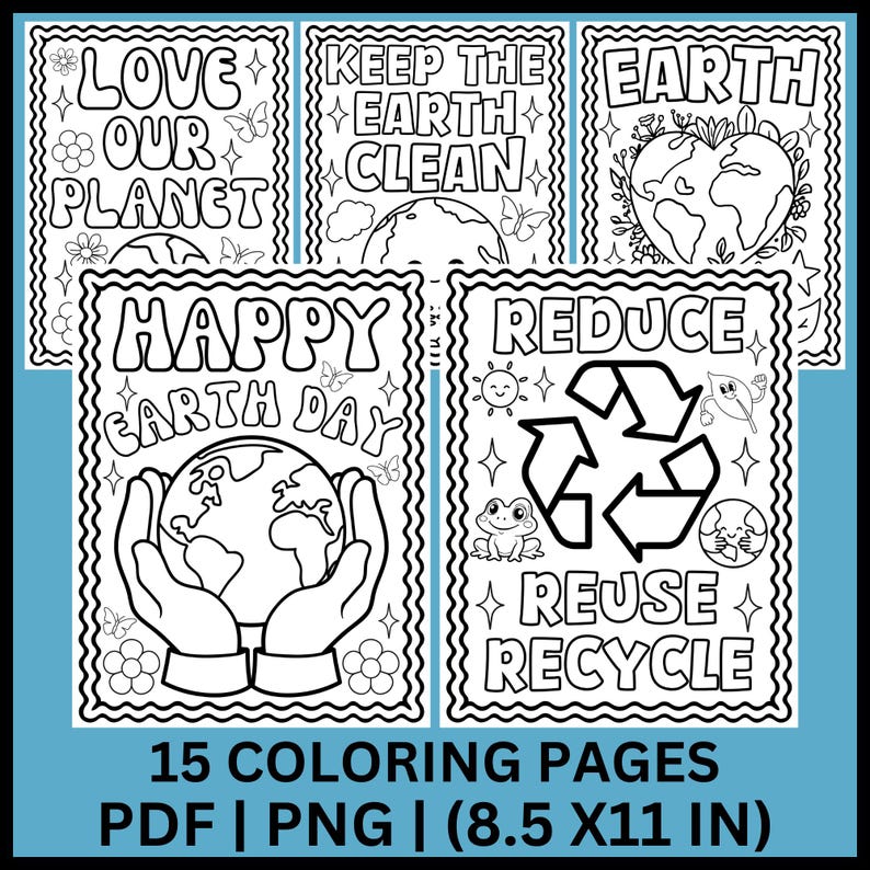 Earth Day Coloring Pages, Spring & April Activities, Protecting the ...