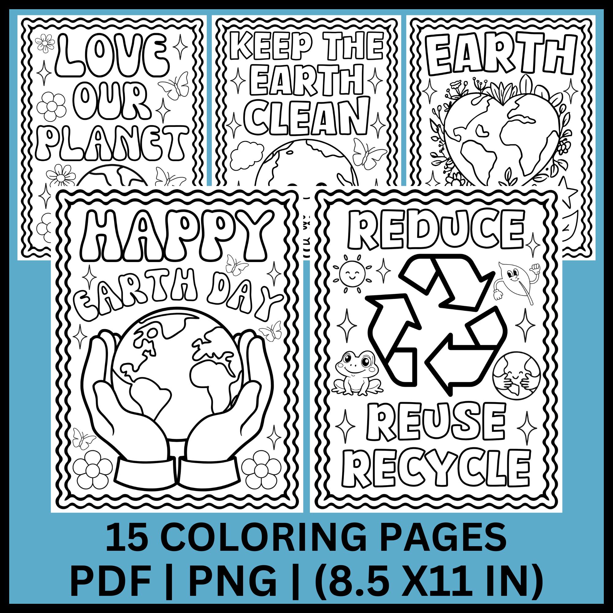 Earth Day Coloring Pages, Spring & April Activities, Protecting the ...