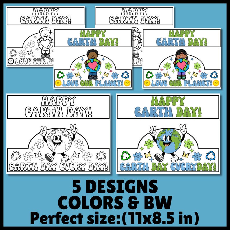 Earth Day Hat & Crown, April and Spring Craft Activity, Protecting the ...