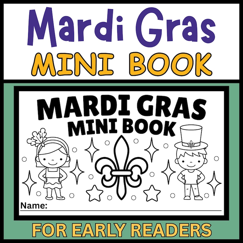 Mardi Gras Mini Book for Early Readers | Fat Tuesday Reading and ...