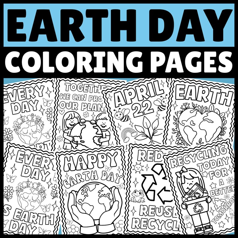Earth Day Coloring Pages, Spring & April Activities, Protecting the ...