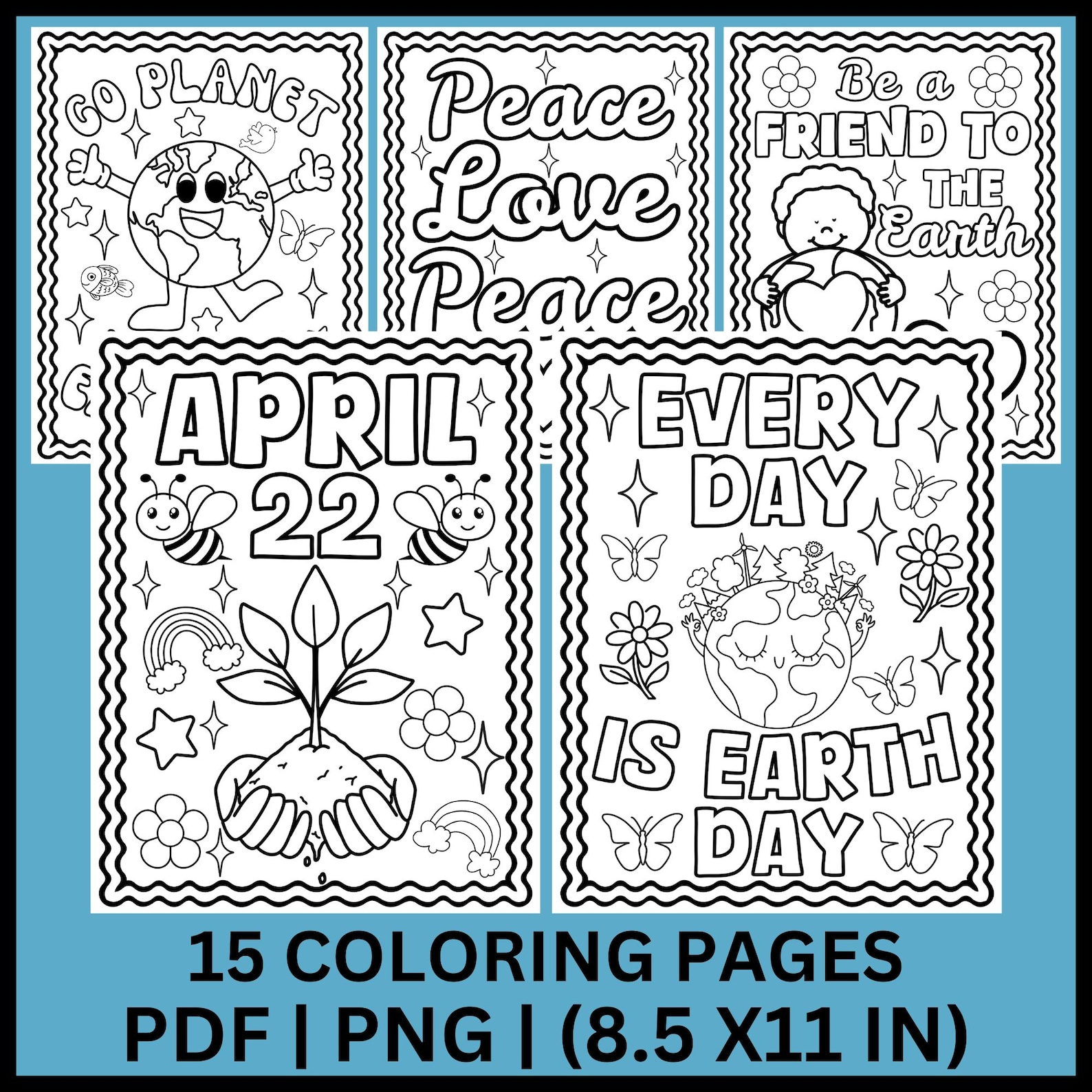 Earth Day Coloring Pages, Spring & April Activities, Protecting the ...