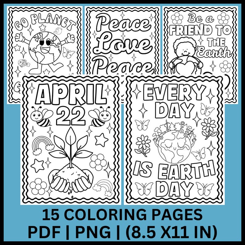 Earth Day Coloring Pages, Spring & April Activities, Protecting the ...