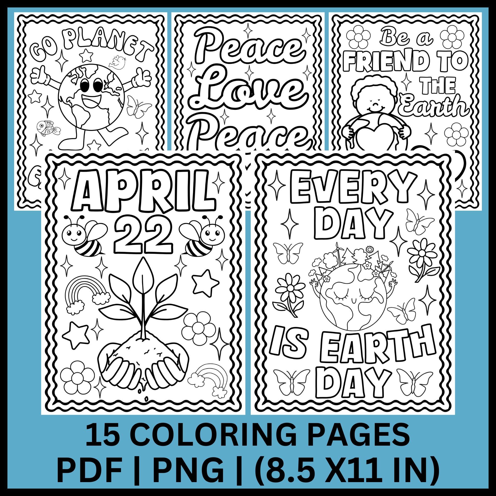 Earth Day Coloring Pages, Spring & April Activities, Protecting the ...