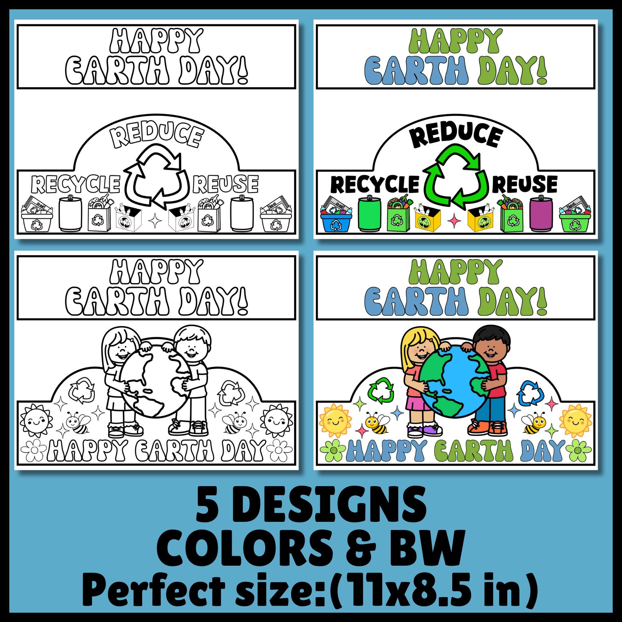 Earth Day Hat & Crown, April and Spring Craft Activity, Protecting the ...