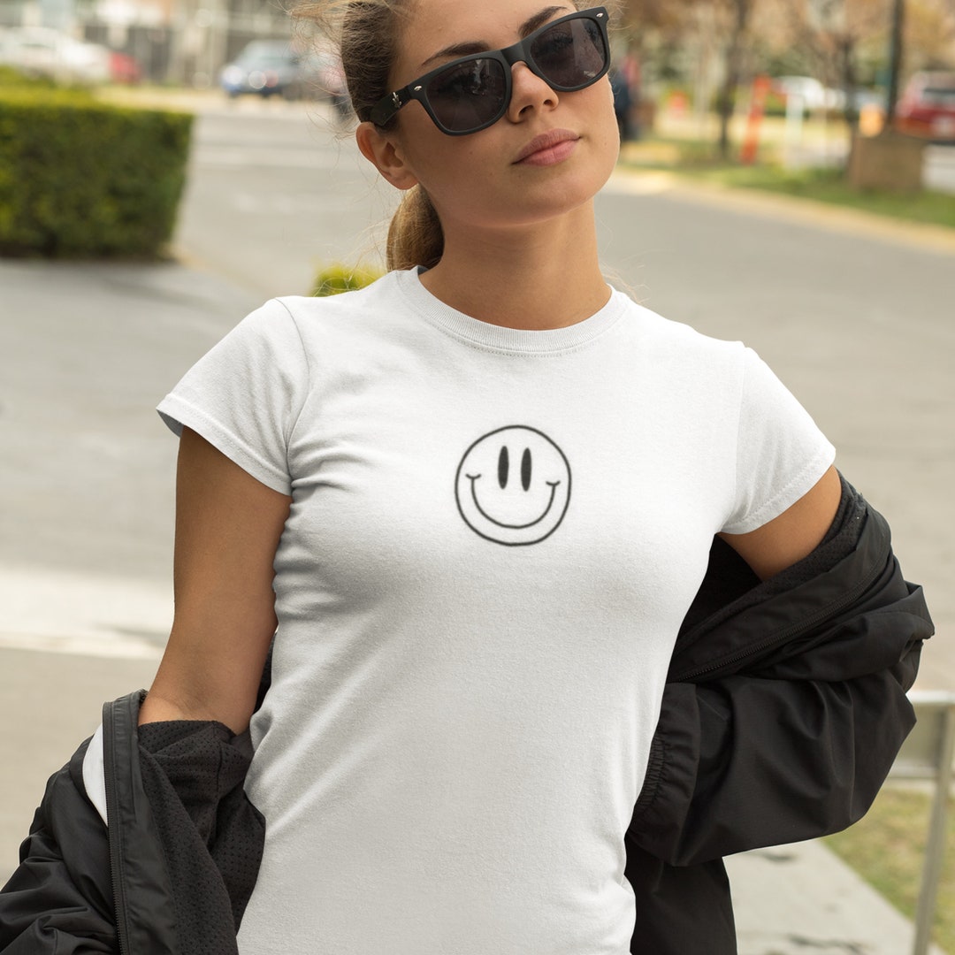 Smiley Face Shirt, Happy Face Clothing, Summer Fun Shirt, Classic ...