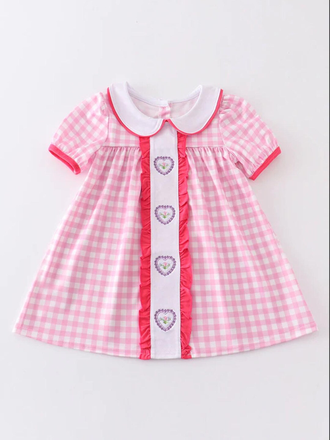 Pink Dress, Peter Pan Collar Dress, Girl Pink Dress, Valentine S Baby ...