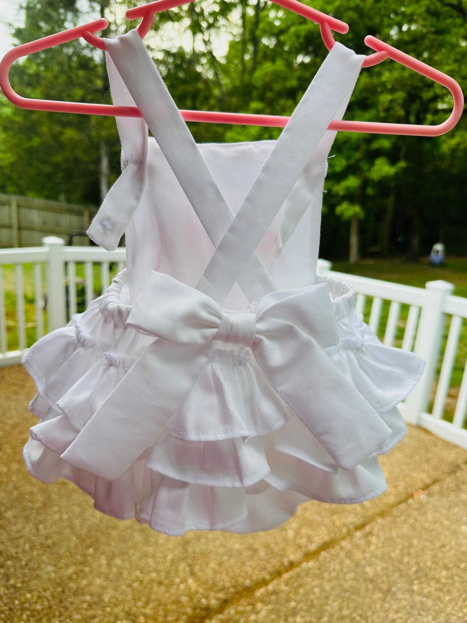 Baby Girl Ruffle Romper, White Bubble Romper, Personalized Outfit, Baby Girl Romper With Initial ...