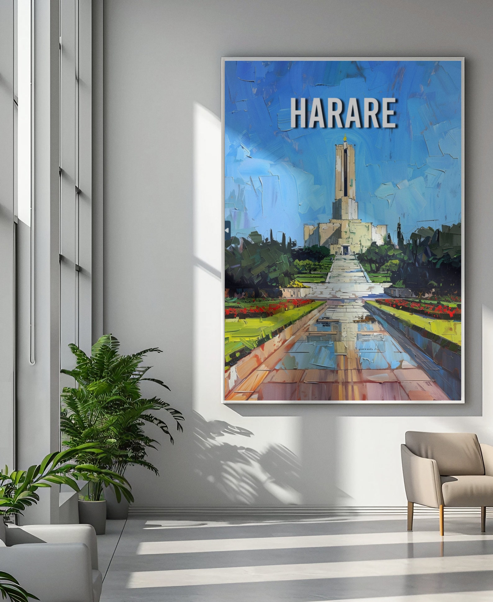 Harare Cityscape Poster Zimbabwe Wall Art for Home Decor, the Ideal ...