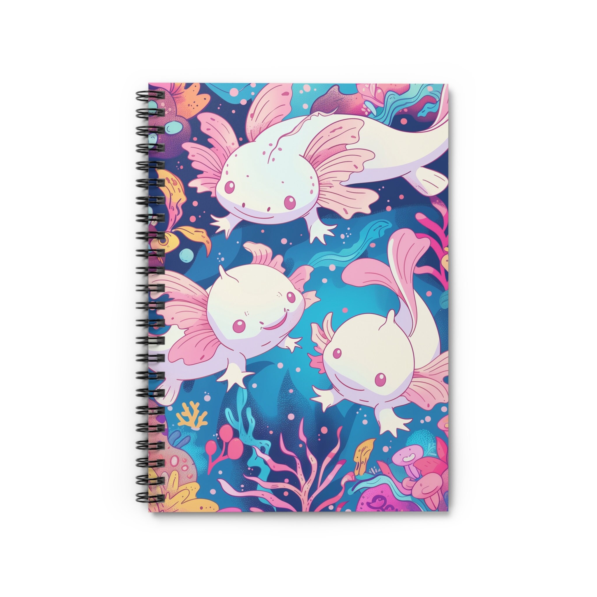 Adorable Cartoon Axolotl Spiral Notebook - Etsy