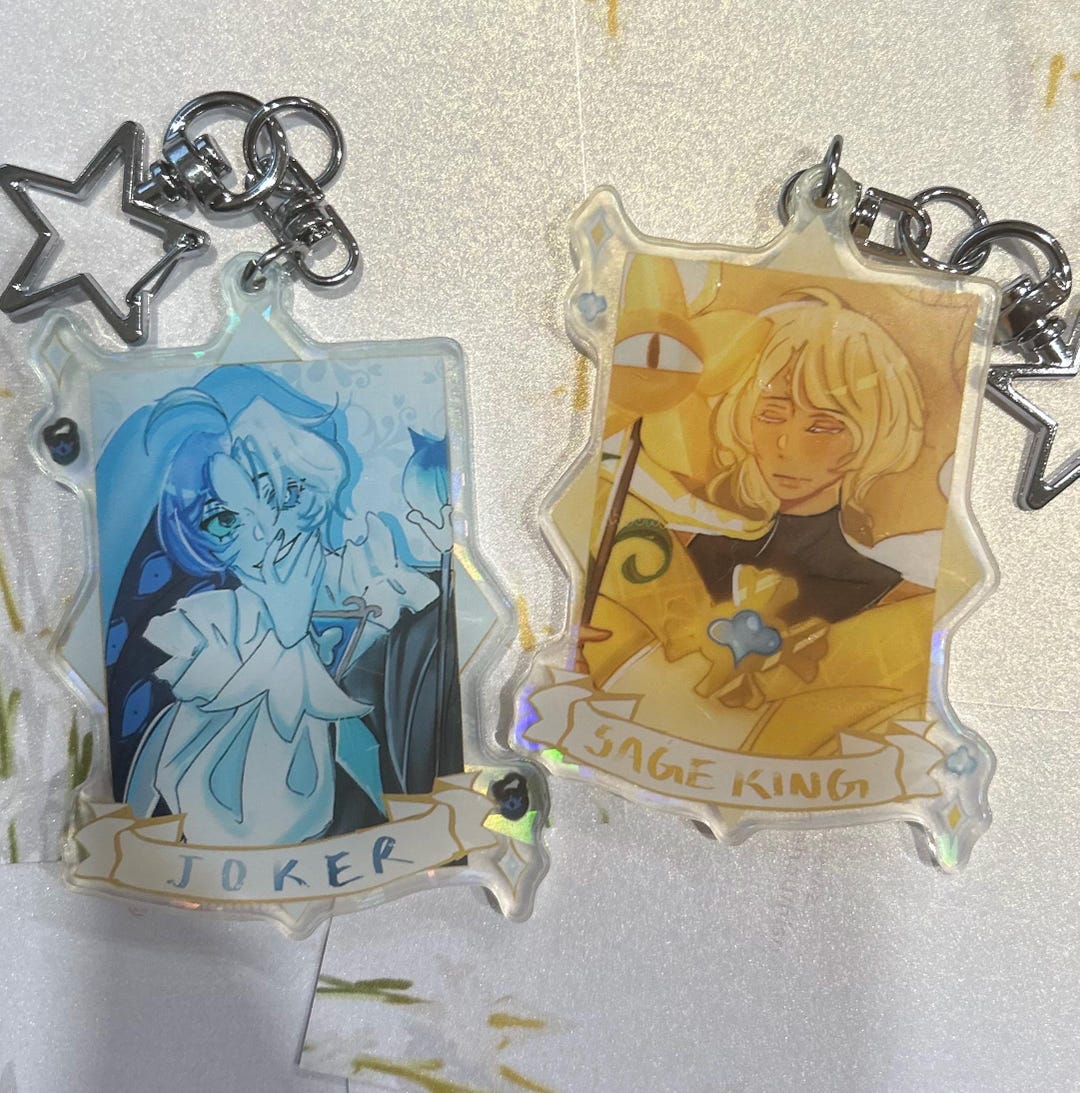 Cookie Run Kingdom Shadowmilk and Pure Vanilla Keychains + Prints - Etsy