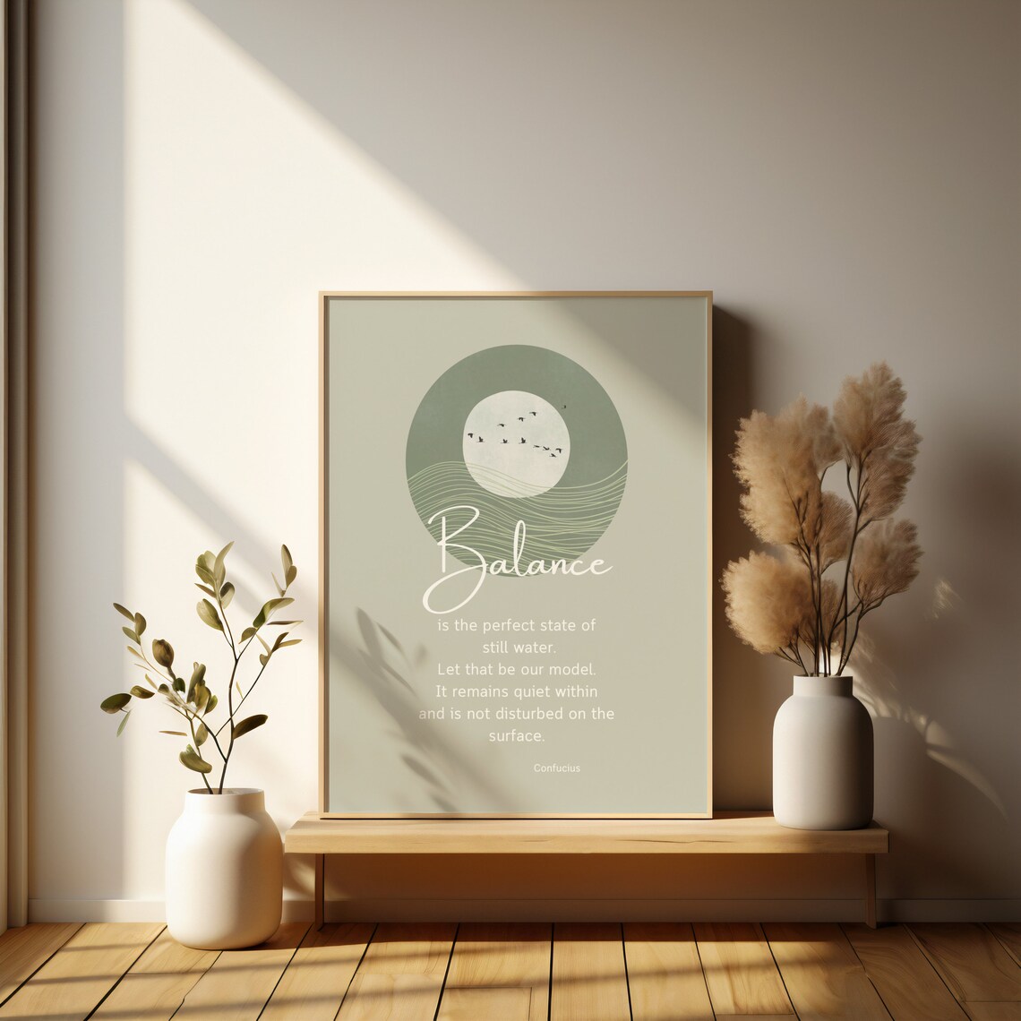 Sage Green Inspirational Saying Print Set, Mindfulness Printable Wall ...