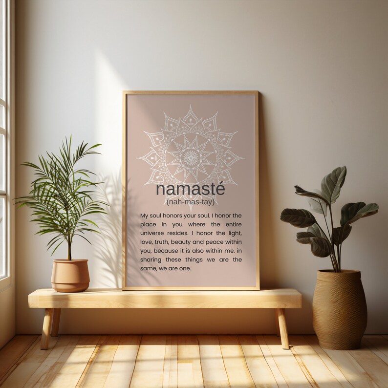 Namaste Mandala Art Print, Boho Spiritual Decor (digital Download) - Etsy