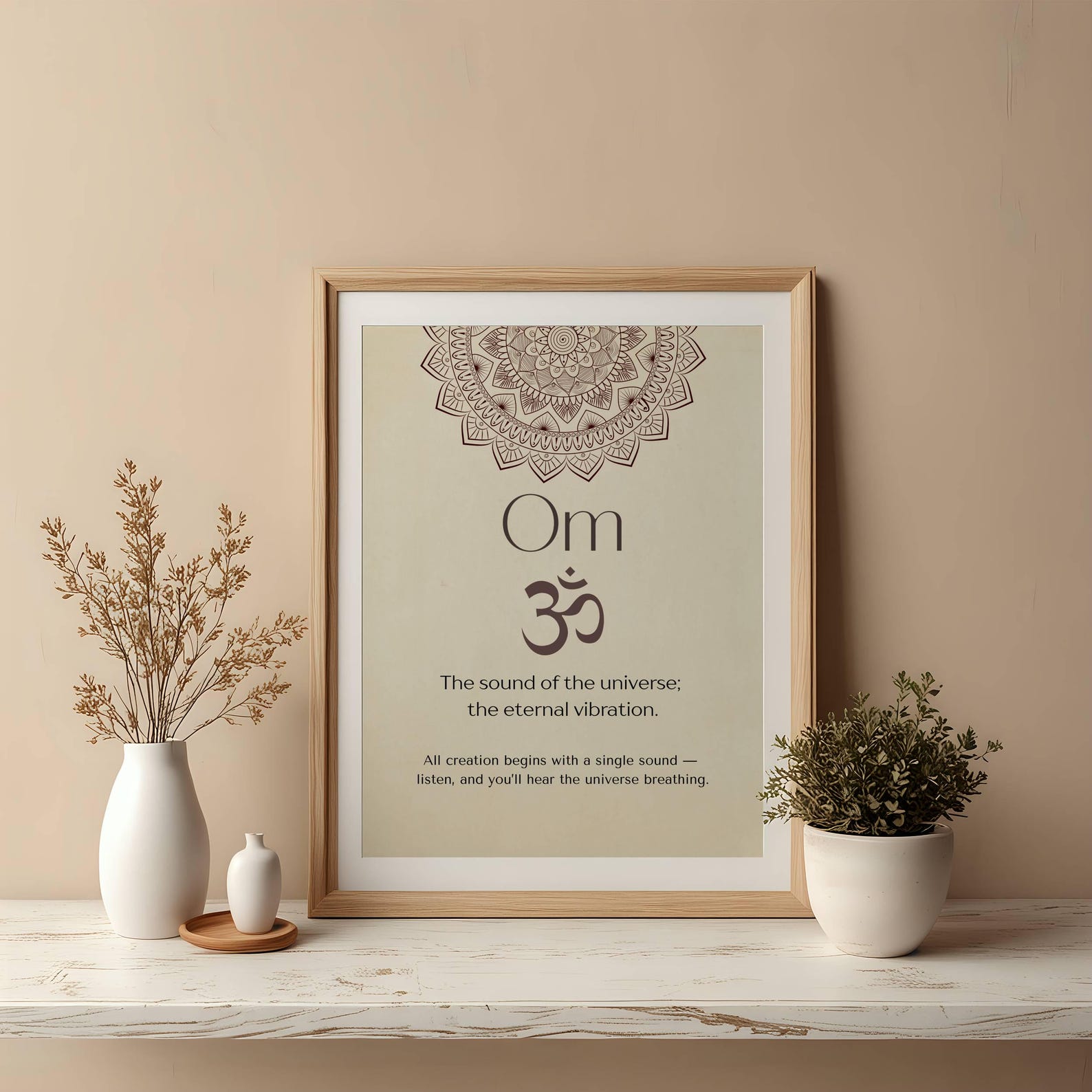Om Mantra Printable Wall Art, Mandala Definition, Meditation Print ...