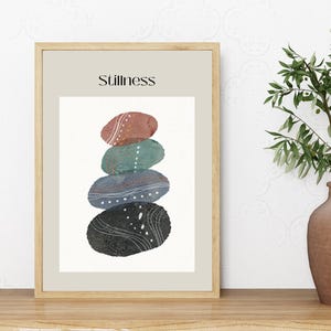 Zen Inspirational Wall Art Poster, Mindfulness Poster, Watercolour ...