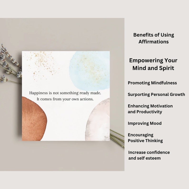 Printable Affirmation Cards, Positive Mindset, Abstract Shapes ...