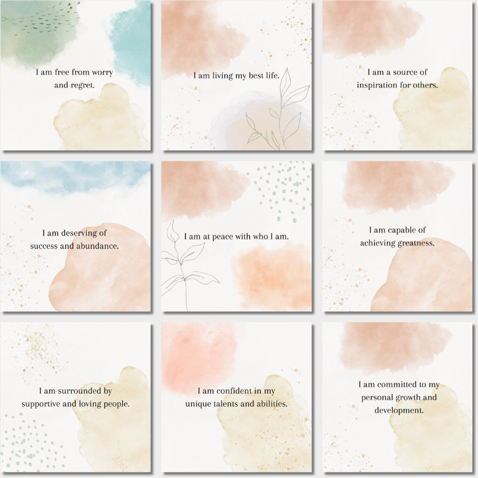 Printable Affirmation Cards, Positive Mindset, Inspirational Quote ...