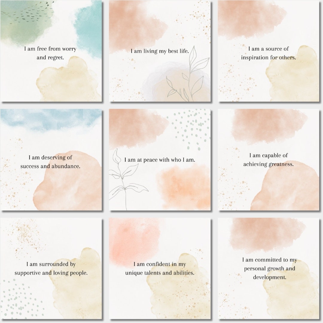 Printable Affirmation Cards, Positive Mindset, Inspirational Quote ...