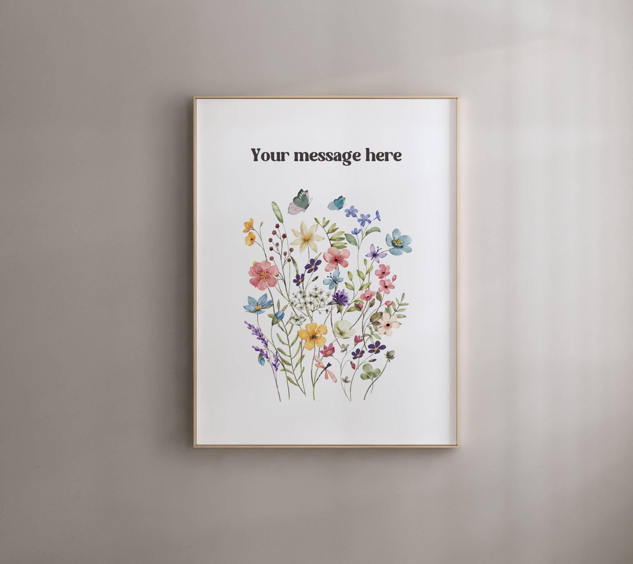 Custom Quotes Printable Wall Art, Personalized Wall Art, Watercolour ...