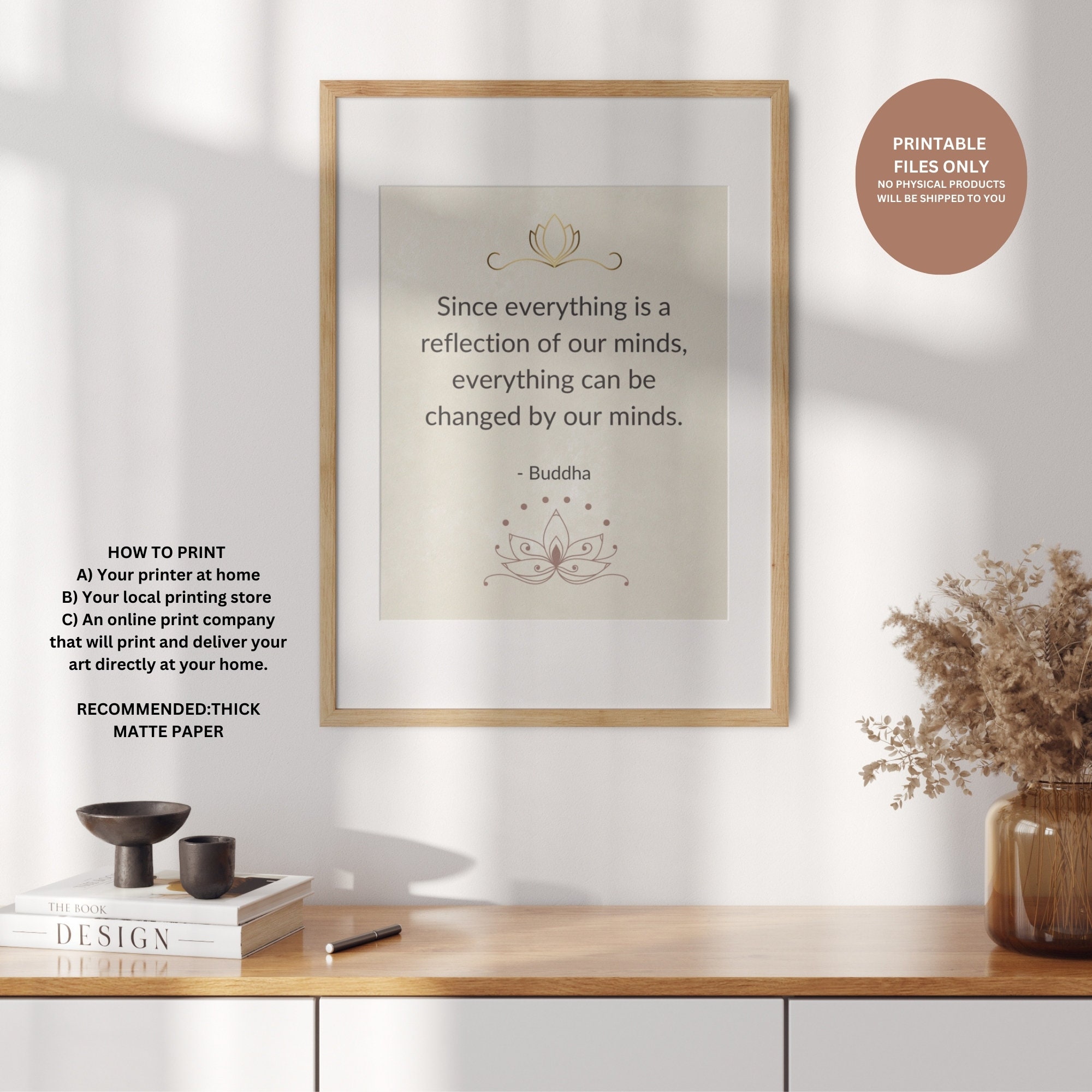 Buddha Quotes Printable Poster for Office and Home Decor, Inspiration ...