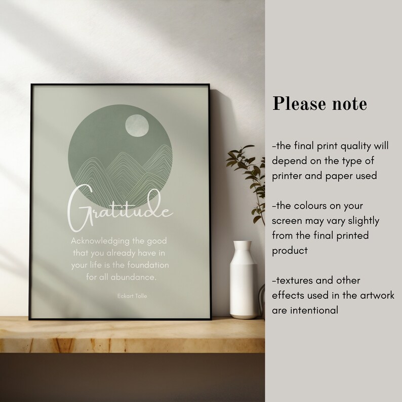 Sage Green Inspirational Saying Print Set, Mindfulness Printable Wall ...