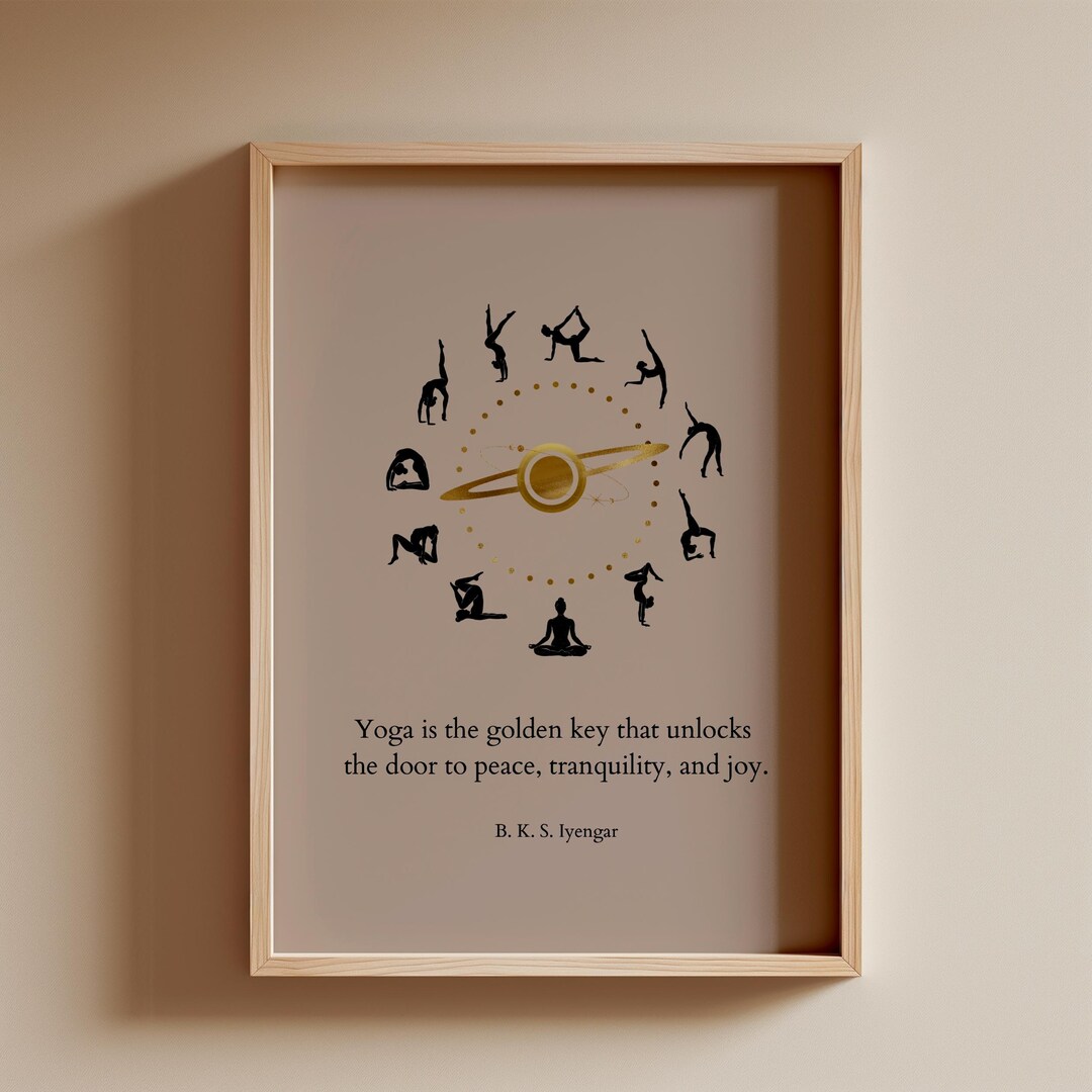 Printable Yoga Wall Art, Yoga Poses With Inspirational Quotes ...
