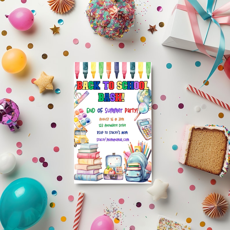 Back To School Invitation Template