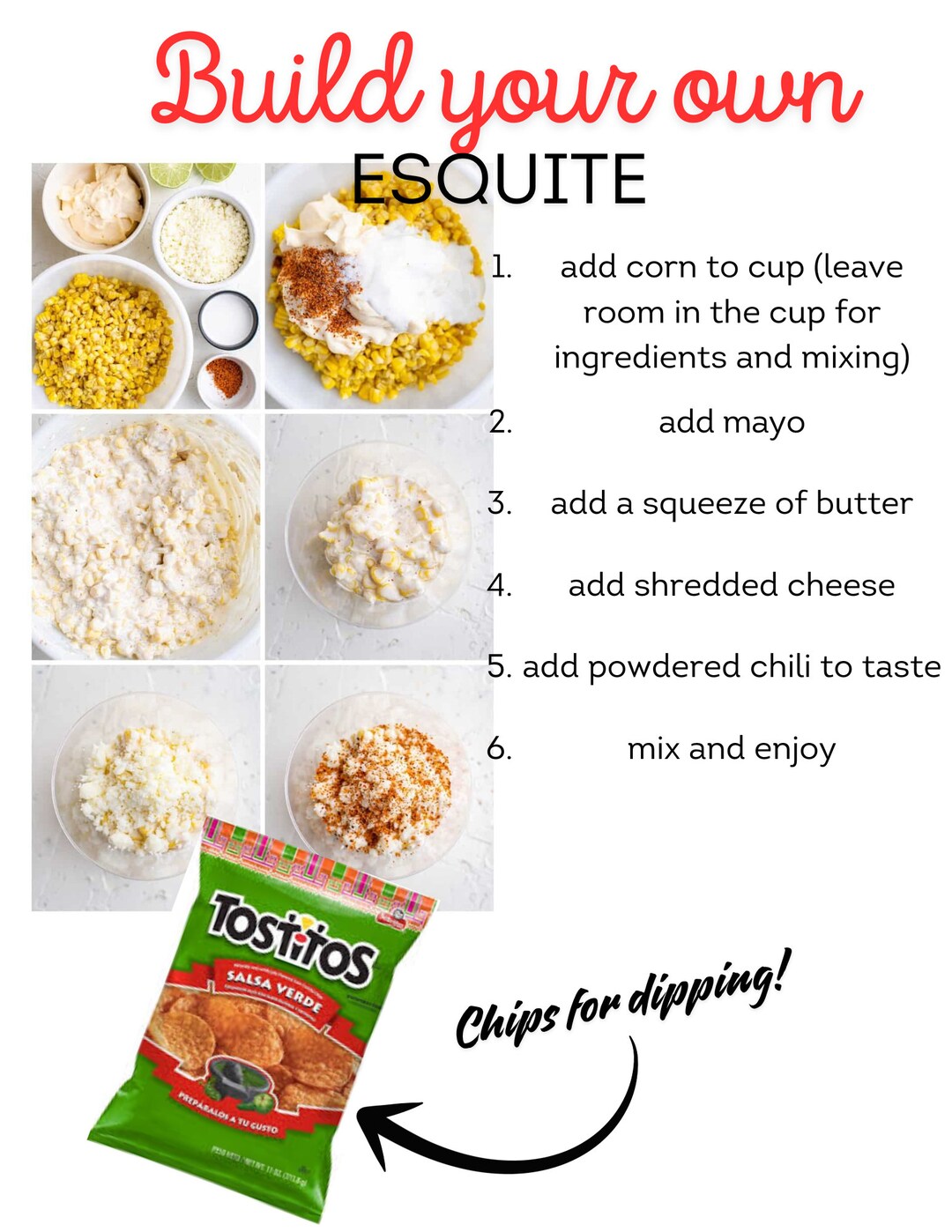 Esquite Bar Signage With Steps - Etsy