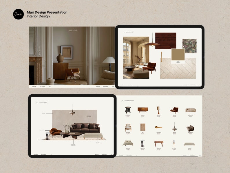 Interior Design Client Presentation Template, for Interior Designers ...