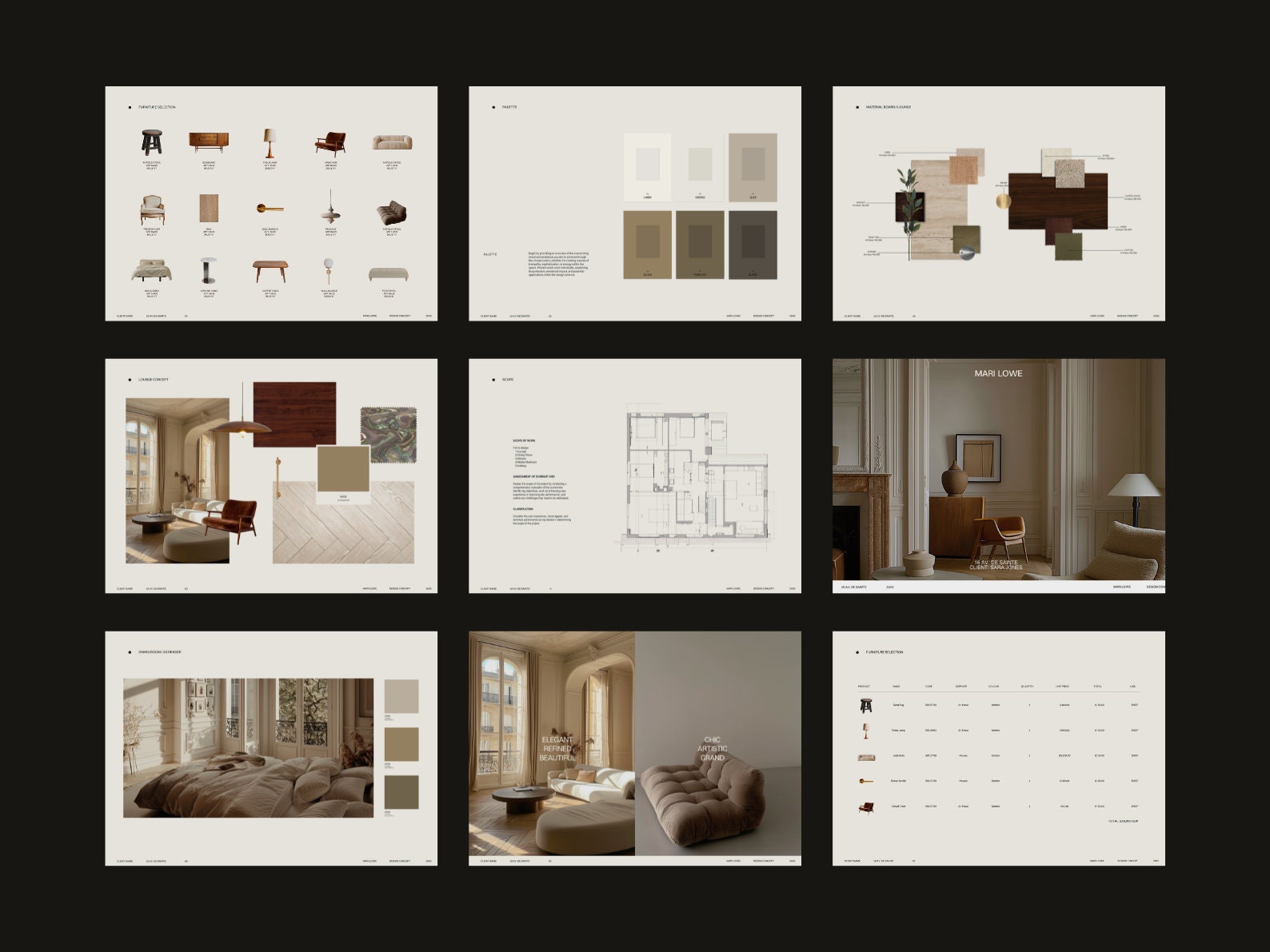 Interior Design Client Presentation Template, for Interior Designers ...