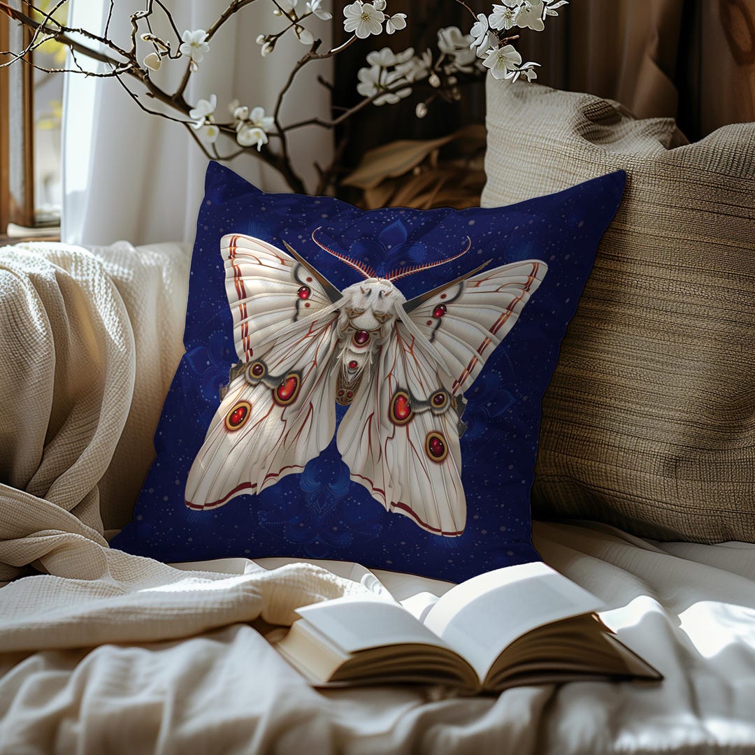 Alpha Centauri Moth Pillow, Luna Moth Pillow, Moth Pillow Cushion, Decorative Pillow, Living ...