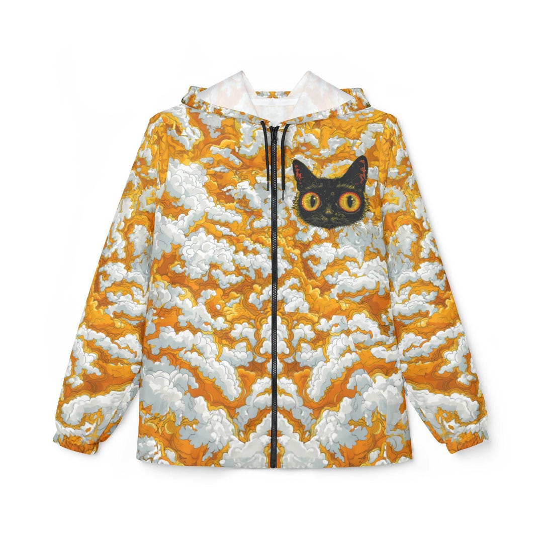Cat Z Windbreaker Jacket, Unisex Urban Wear, Abstract Outerwear ...